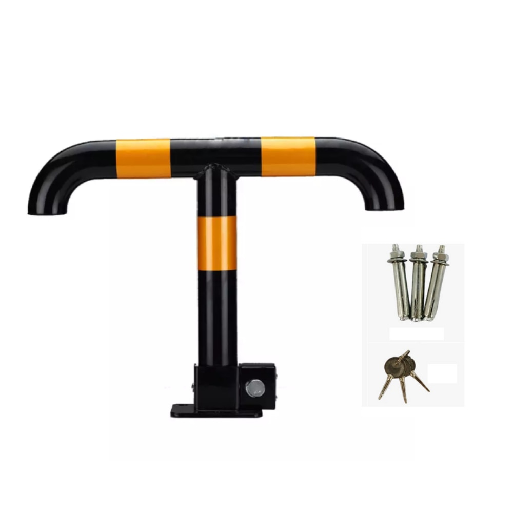 Blocator parcare manual tip T cu cheie model AVR-07, negru/galben - eMAG.ro