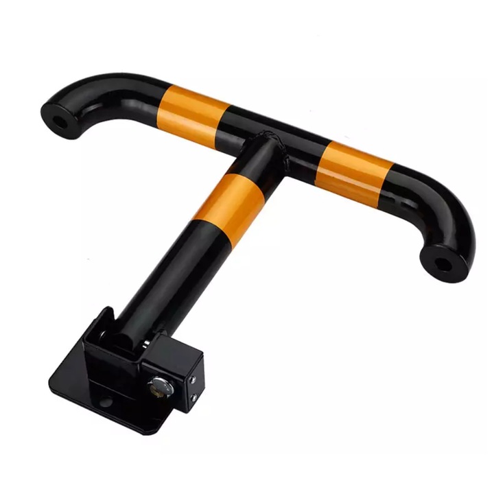 Blocator parcare manual tip T cu cheie model AVR-07, negru/galben - eMAG.ro