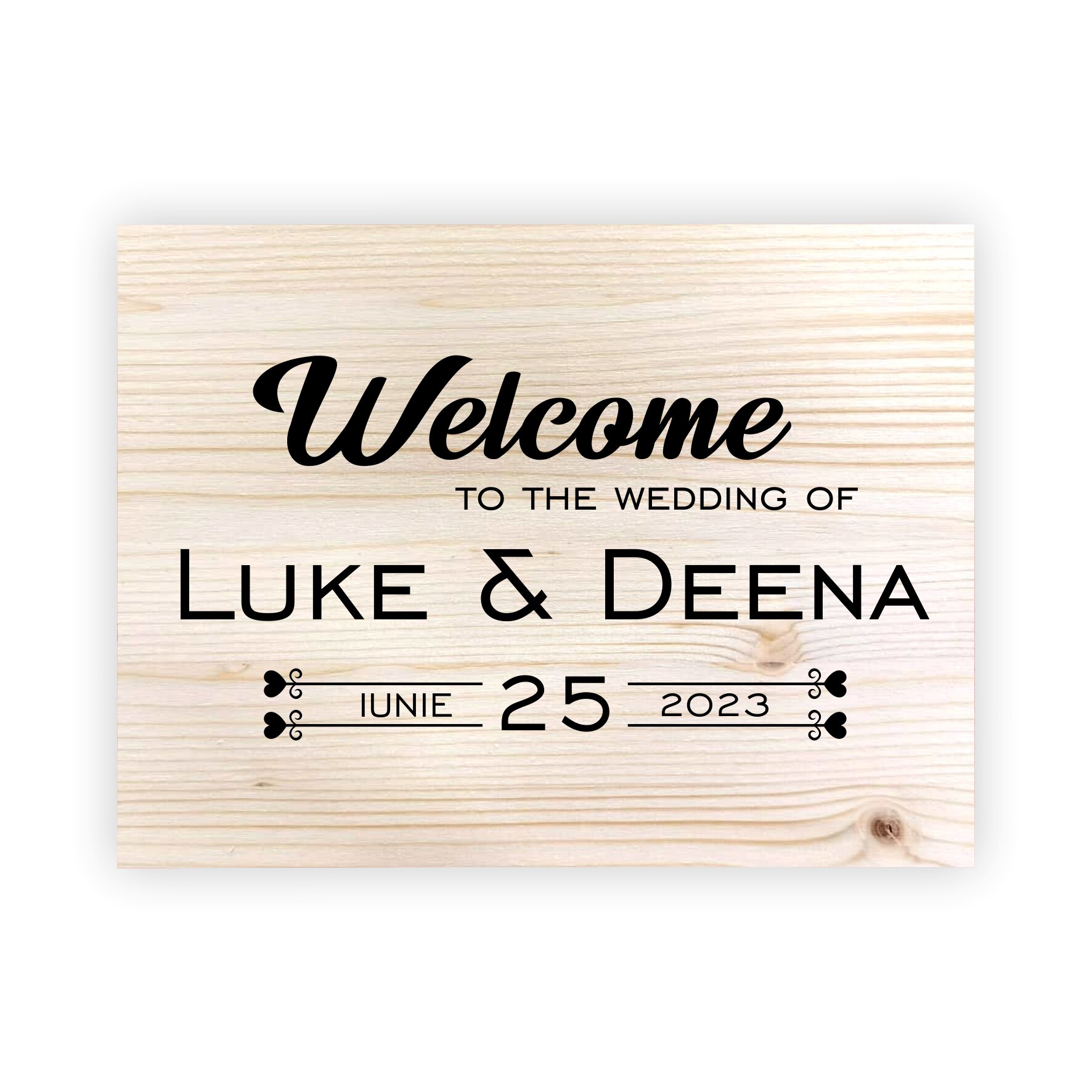 Placuta intampinare personalizata cu nume si data, Inedit Print, PN46 ...