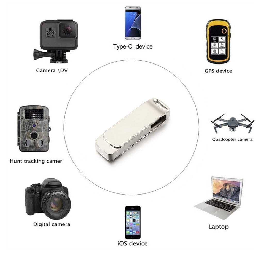 Memory Stick, 4 TB, USB 3.0, Forgatható 360⁰, Vízálló, Gyors ...