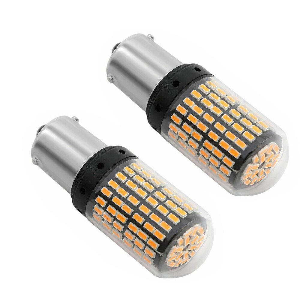 Set 2 becuri auto led BA15S, P21W, 144 SMD, 12 V, pini drepti ...