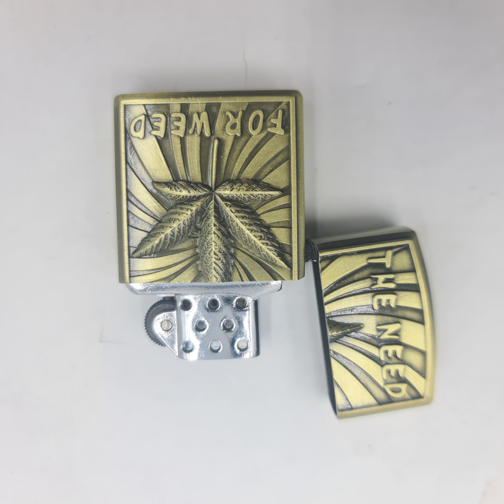Bricheta Tip Zippo, Gaz, Relief 3D, Metalica, Model The Need for Weed ...
