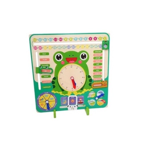 Ceas, calendar tip broasca din lemn - eMAG.ro