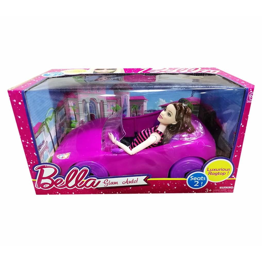 Papusa cu masina Bella Glam Auto, multicolor, 35 cm - eMAG.ro
