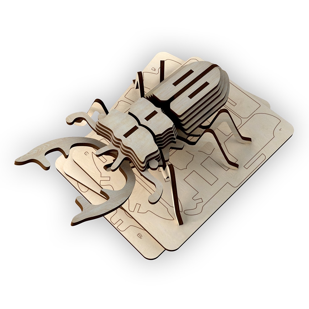 Puzzle Radasca 3D, Lemn Natural, 30 piese - eMAG.ro