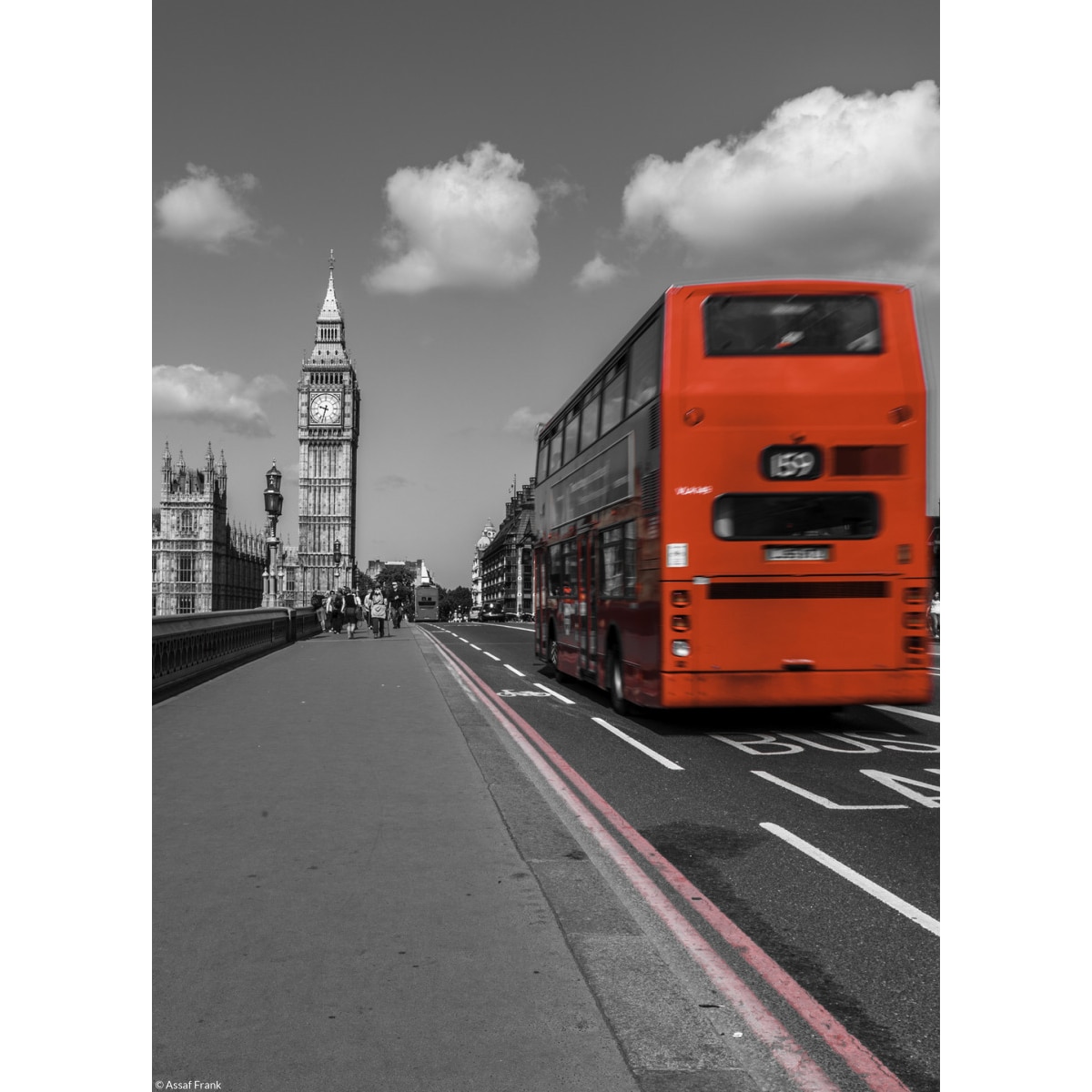 Poster perete, Zakito Posters, 20,5x28,4cm Autobuz cu etaj pe podul ...