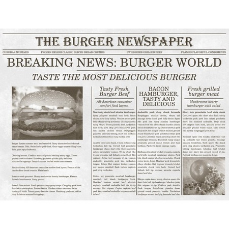 Naproane masa Mank HORECA, Burger Newspaper tip ziar, 40 x 30 cm ...