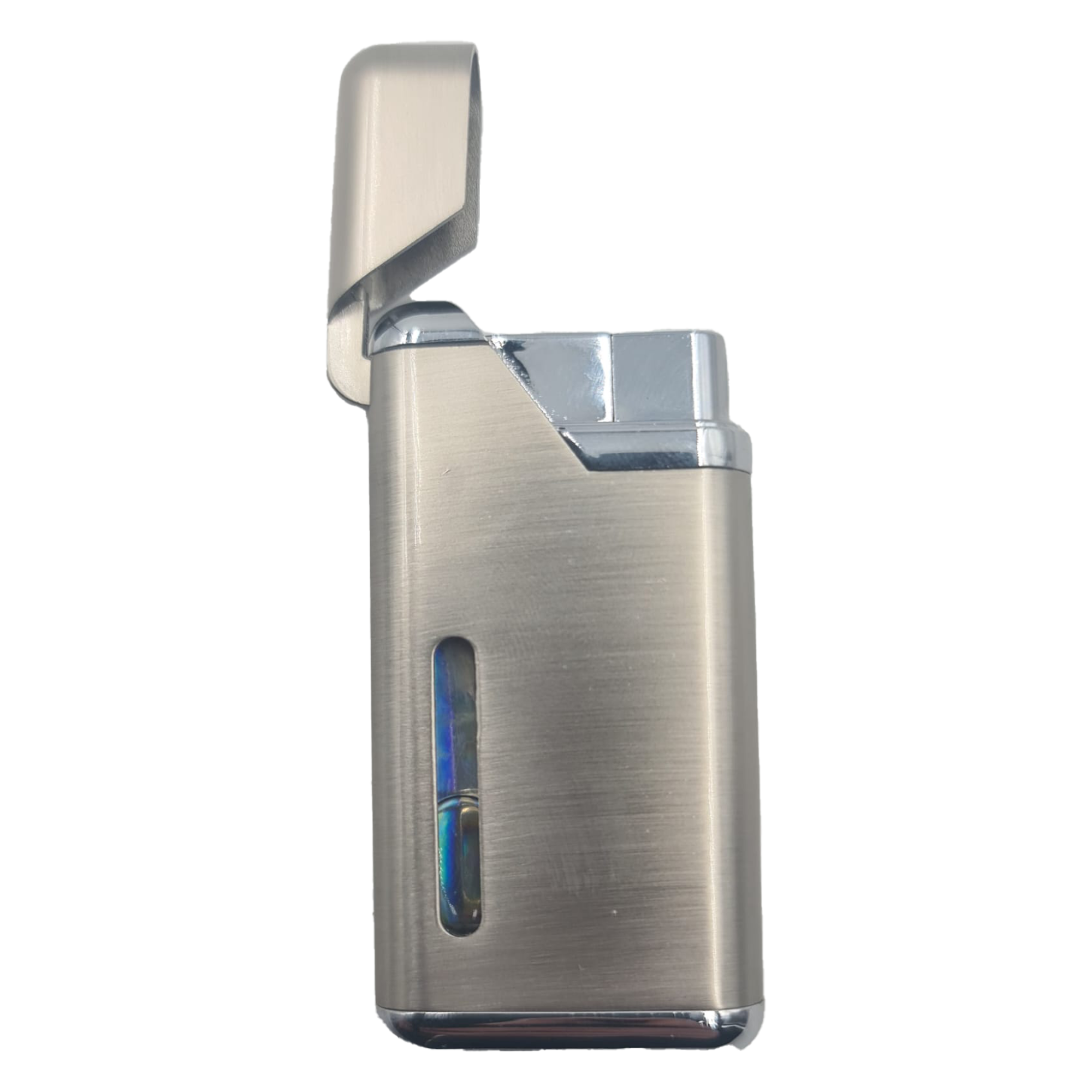 Bricheta Antivant cu Gaz, Reincarcabila, Capac, Boloboc, 8 cm, Gri ...