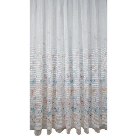 Perdea SereDesign dungi fluturi culoare alb, fir cu plumb, cofectionata ...