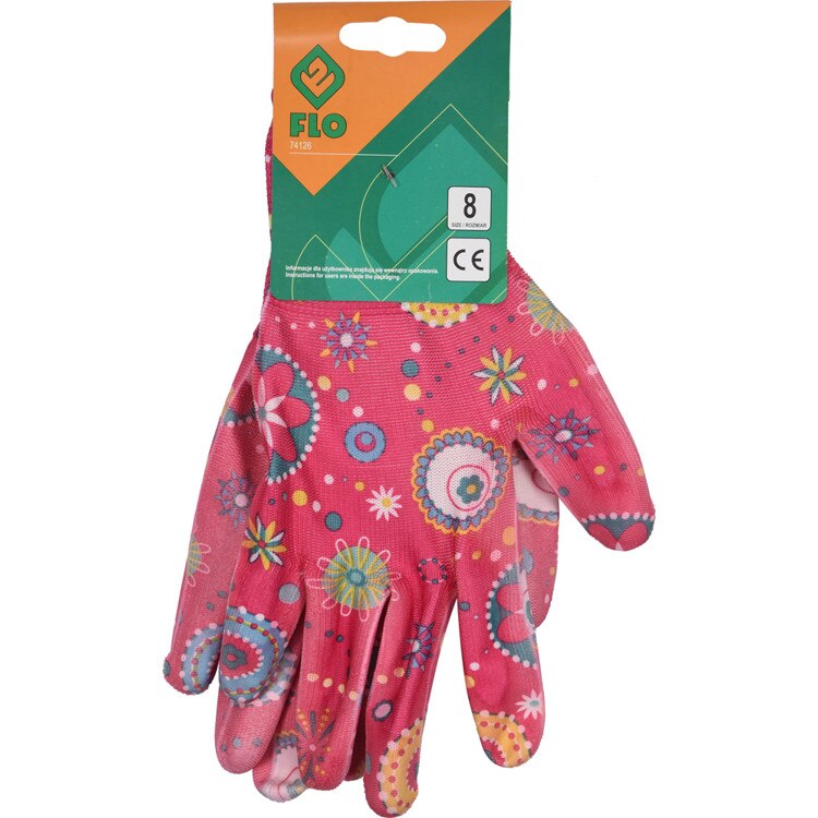 Manusi de gradina, Flo, Poliester, Multicolor - eMAG.ro