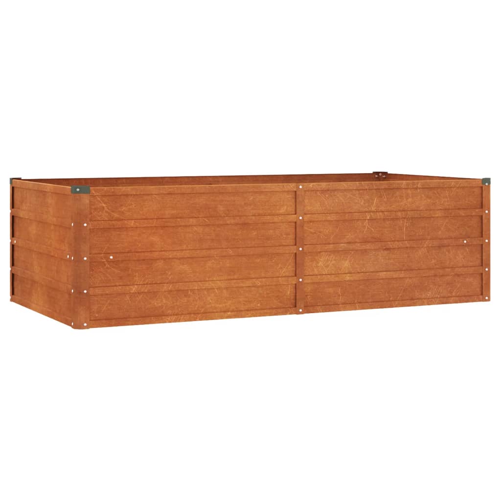 Strat inaltat de gradina vidaXL, ruginiu, 160x80x45 cm, otel corten ...