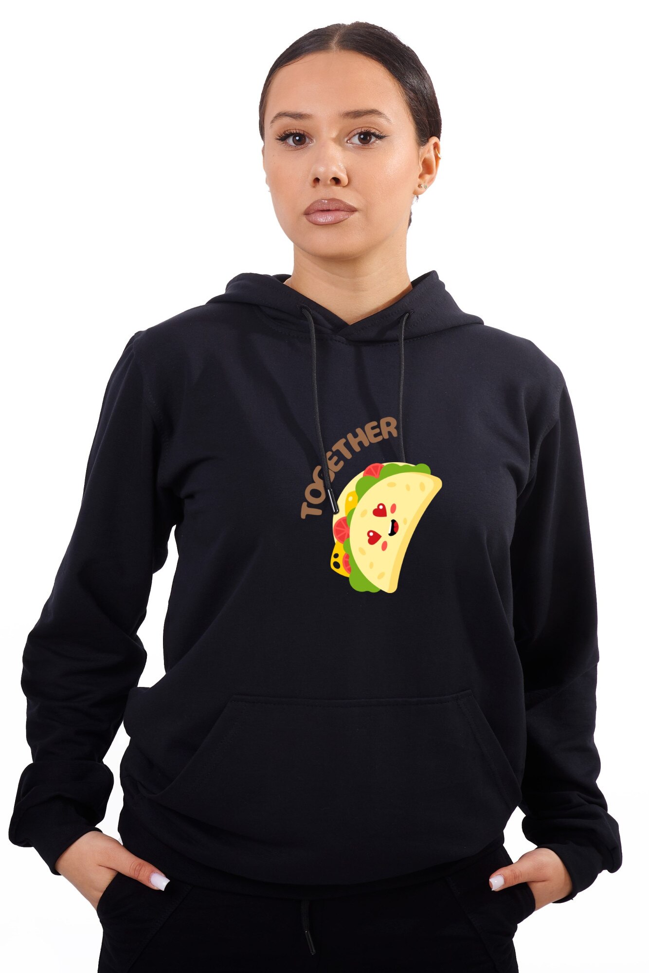 Hanorac Valentine's day, negru, model Taco, varianta de dama, 2XL - eMAG.ro