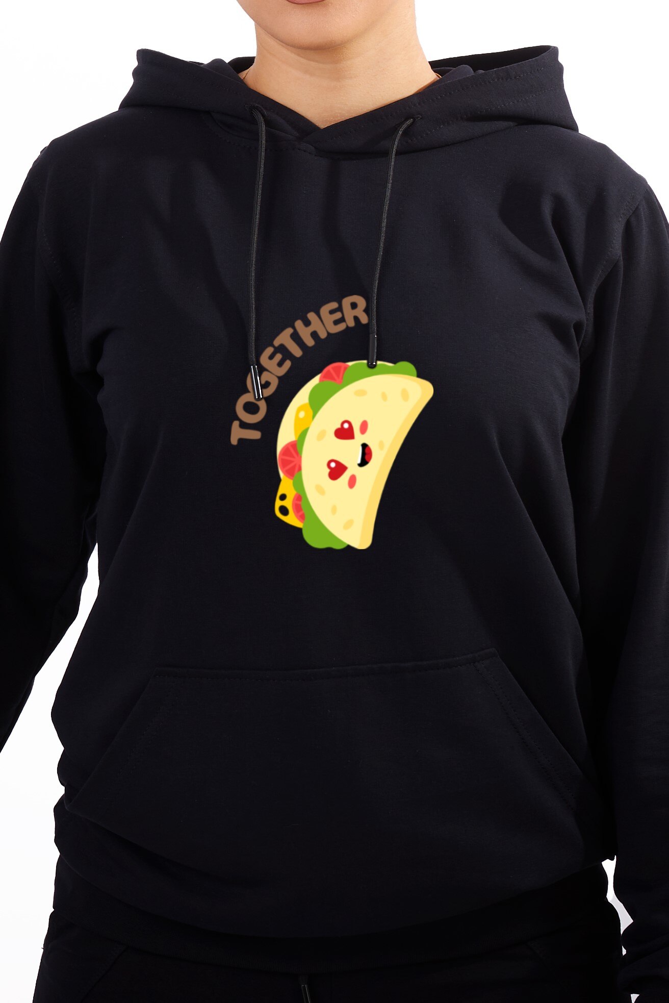 Hanorac Valentine's day, negru, model Taco, varianta de dama, 2XL - eMAG.ro