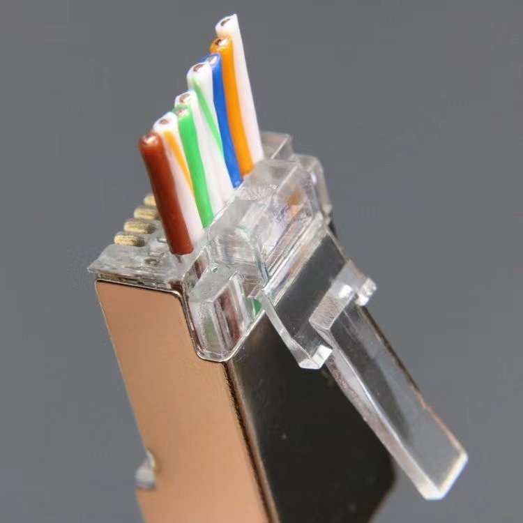Mufa RJ45 UTP/FTP cat6E Ecranata, Conector retea Plastic si Metal EZ ...