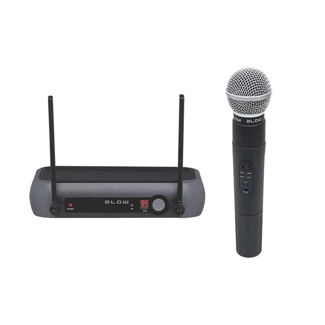 Microfon wireless, BLow, Transmitator, Receptor, 50 m - eMAG.ro