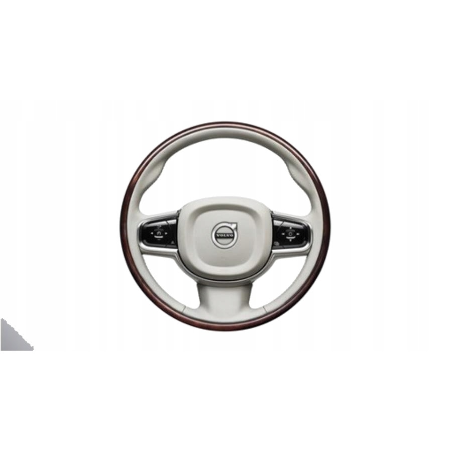 Volan S90/V90/XC90 II, Volvo, Piele/Lemn, Alb - eMAG.ro