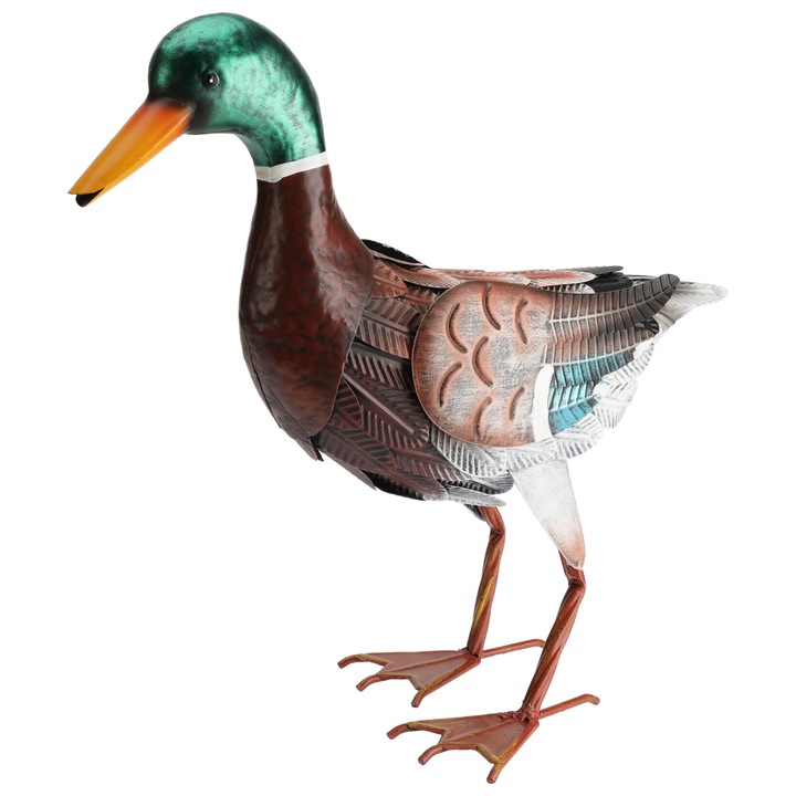 Decoratiune Rata pentru gradina din metal, 36 cm - eMAG.ro