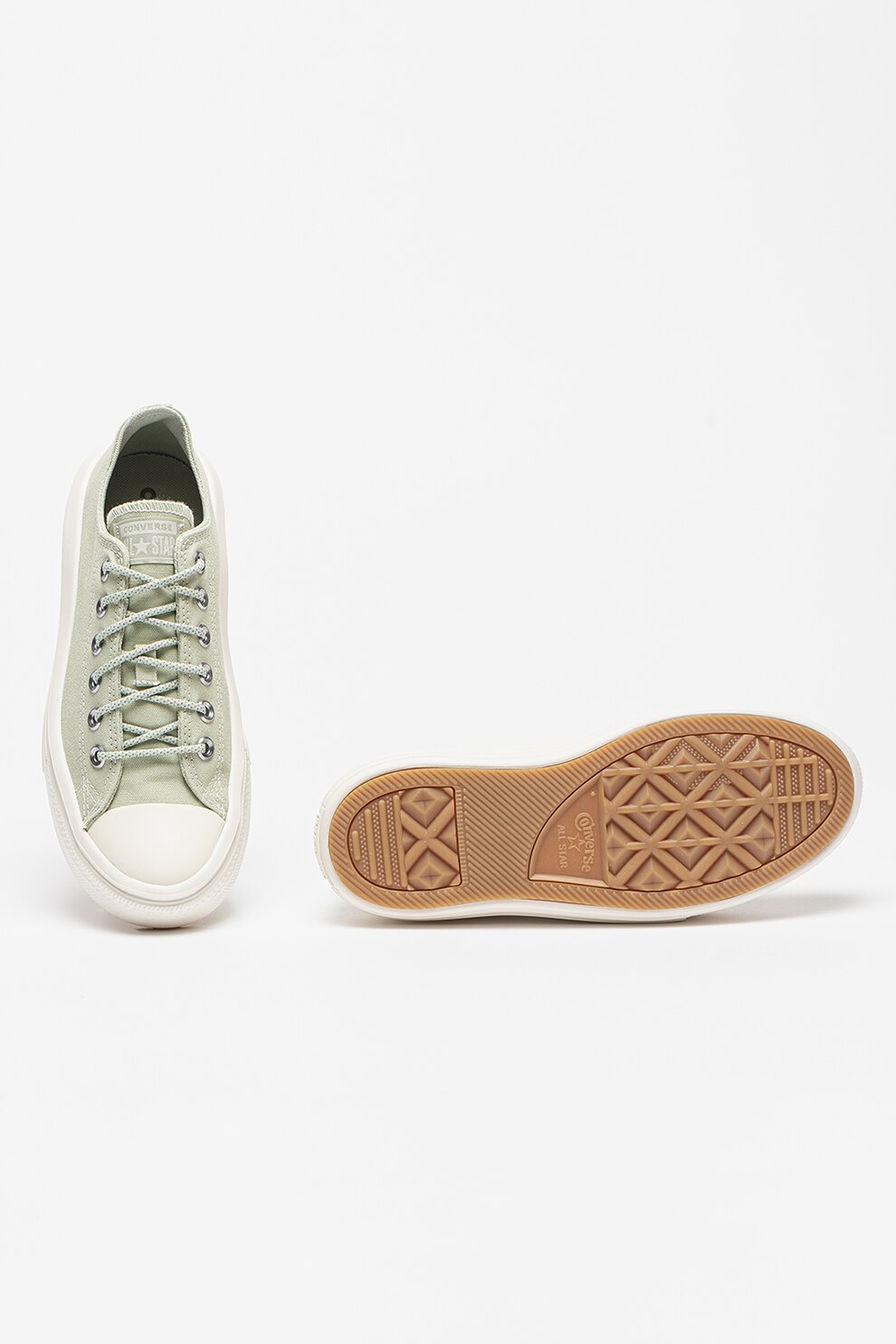 Converse, Tenisi cu varf intarit Chuck Taylor All Star Move, Verde pal ...