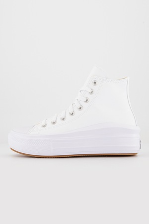 Converse, Tenisi flatform mid-high Chuck Taylor All Star Move, Alb ...
