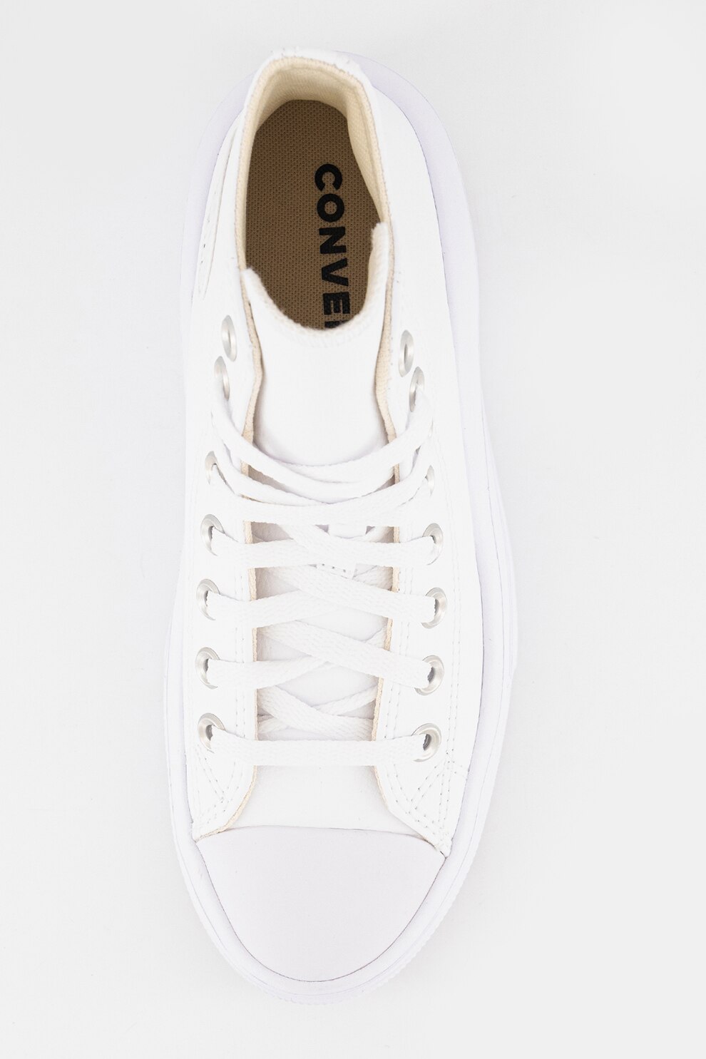 Converse, Tenisi flatform mid-high Chuck Taylor All Star Move, Alb ...