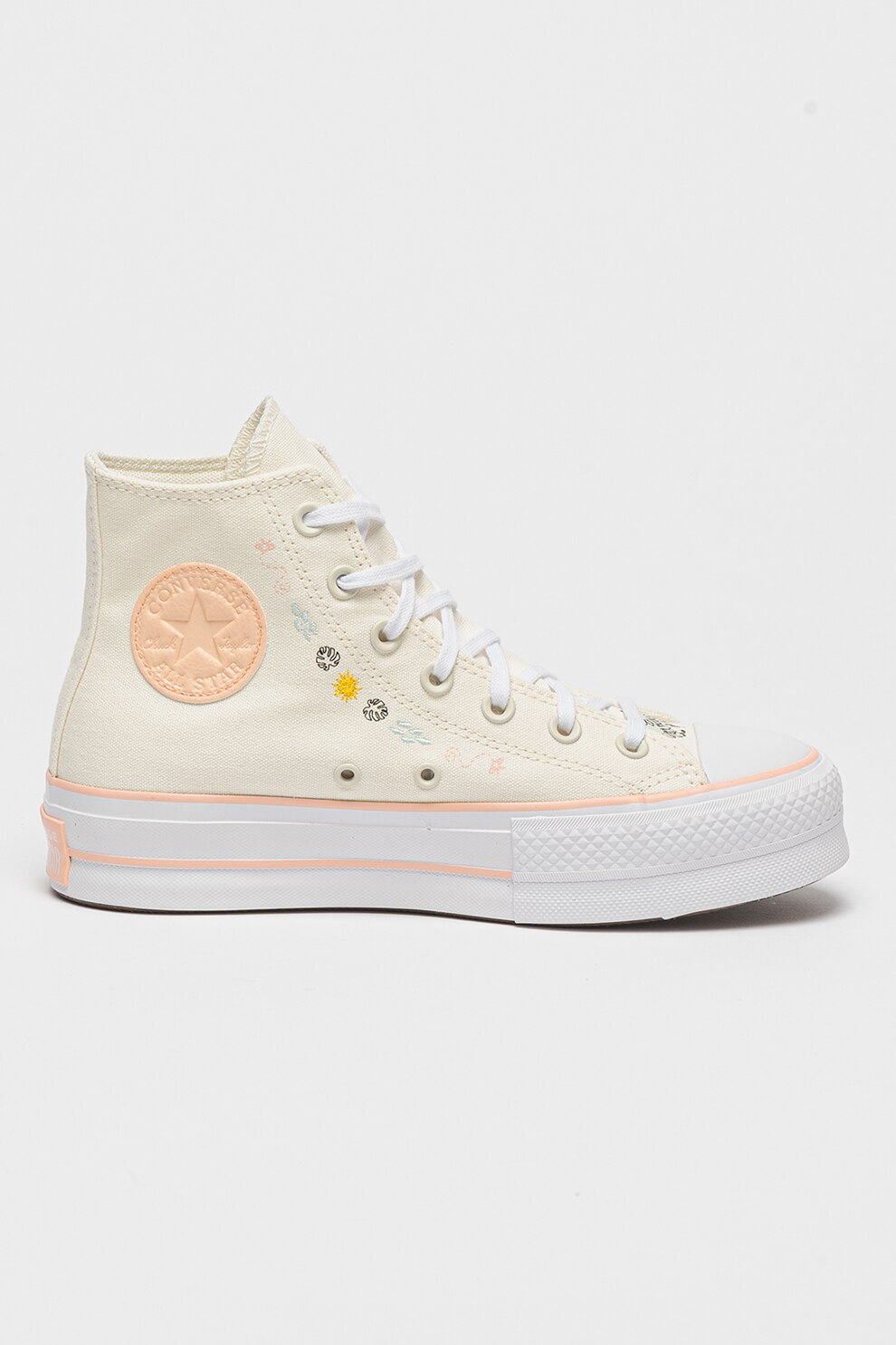 Converse, Tenisi inalti Chuck Taylor All Star Lift, Negru, Galben, Crem ...