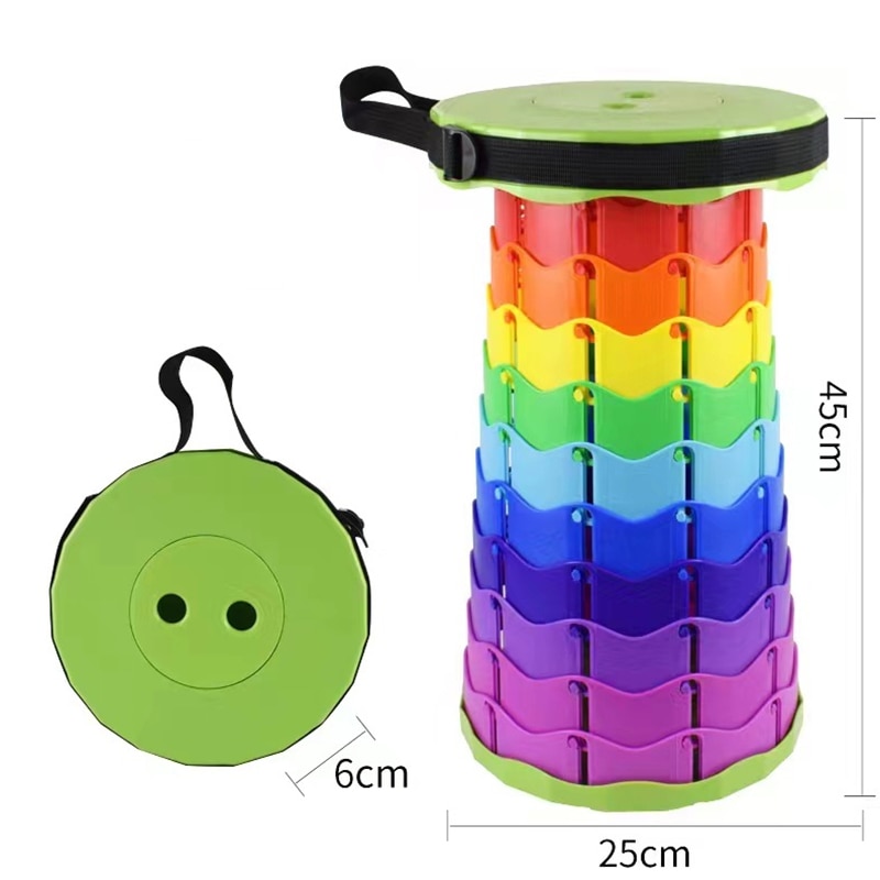 Taburet pliabil, Pentru camping, 45cm, 150Kg, Multicolor - eMAG.ro