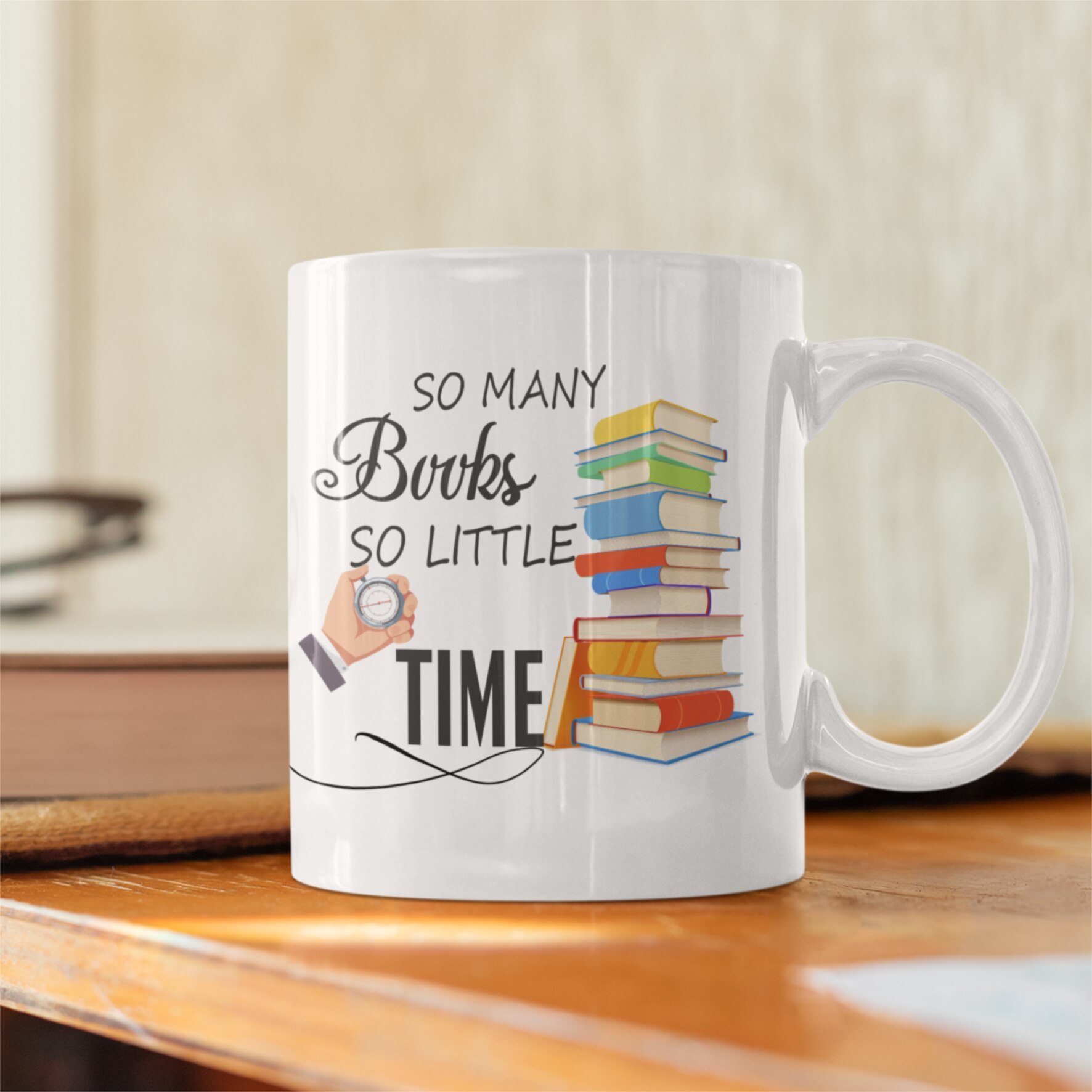 Cana So many books, so little time, Inedit Print, CP33, Ceramica, Alb ...