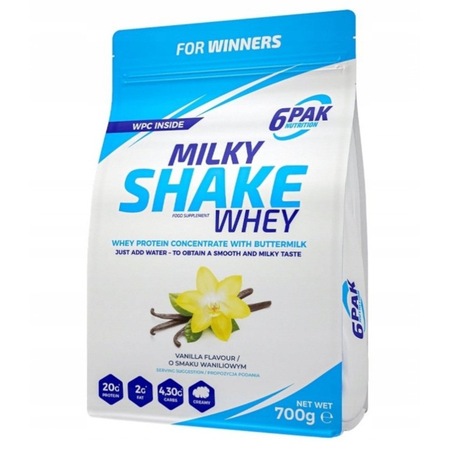 Supliment alimentar, 6PAK Milky Shake Whey, Vanilla, WPC, 700g - eMAG.ro