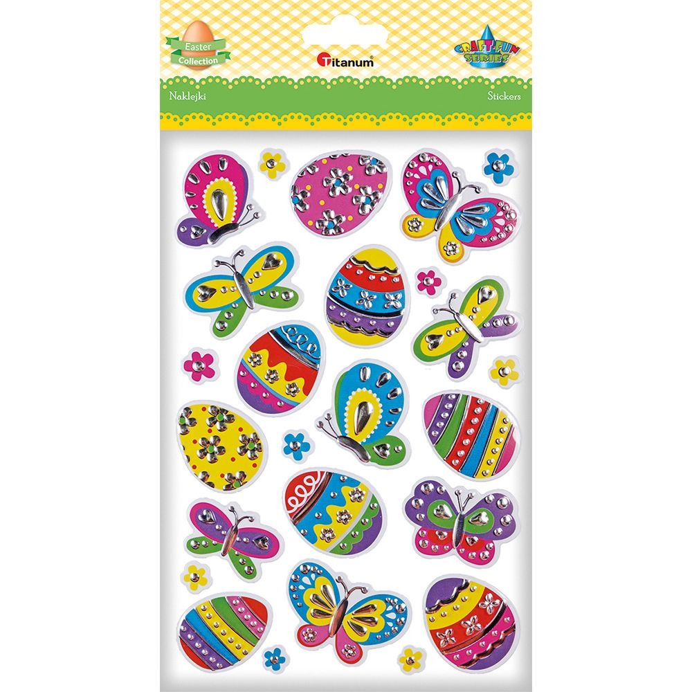 Set 24 stickere/abtibilduri, Titanum, Autocolante, Oua de Paste ...