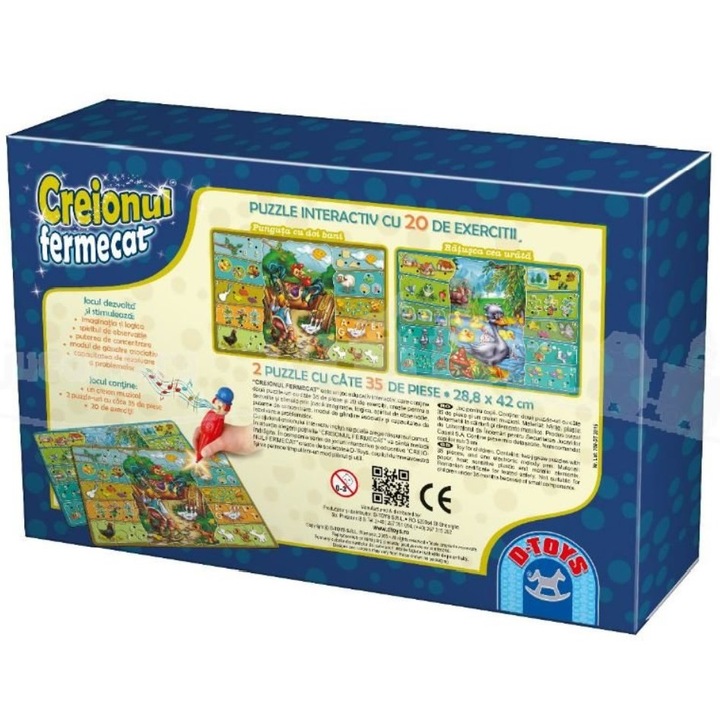 Puzzle Interactiv - Creionul Fermecat, D-toys, cu 2 povesti, Punguta cu ...