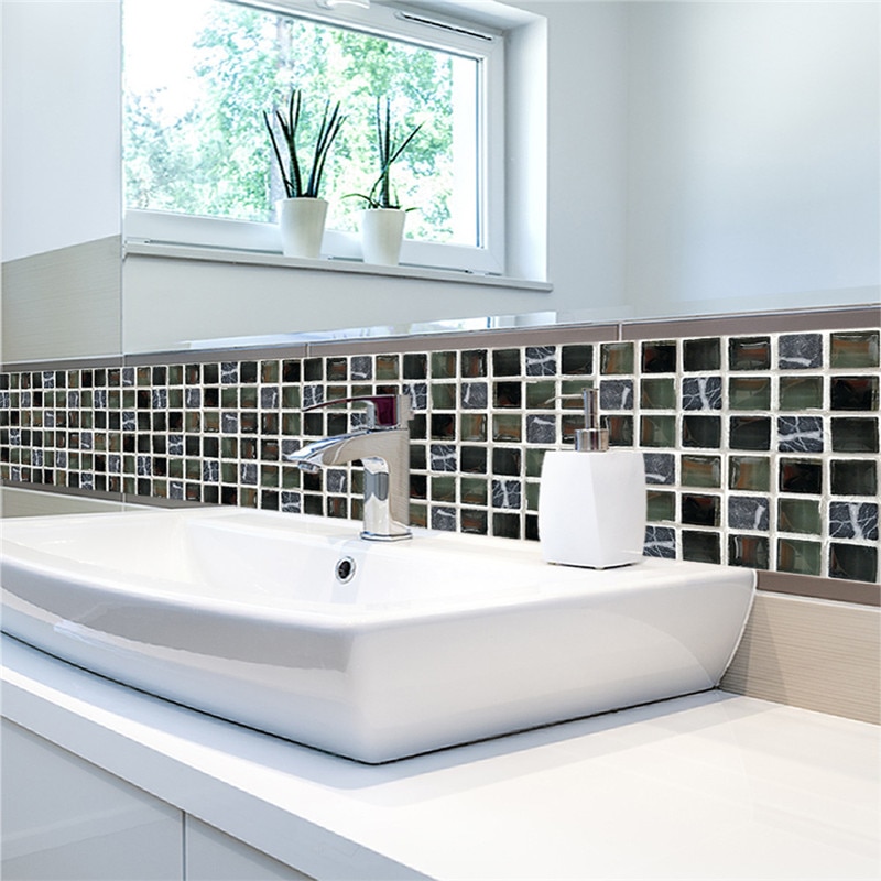 Stickere decorative pentru faianta sau perete Luxer, Set 19 buc, Mozaic ...