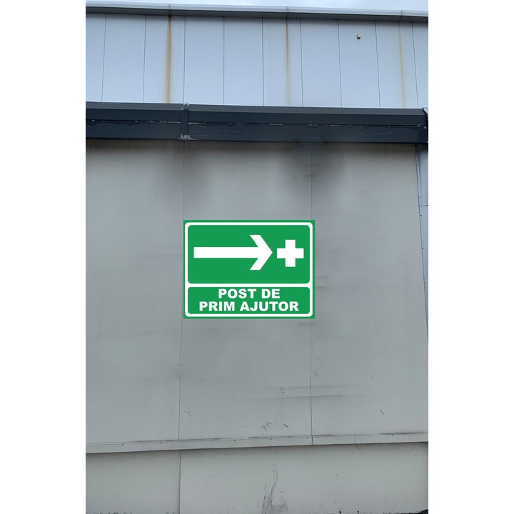 Sticker decorativ, indicator post de prim ajutor, autocolant, 210x297mm ...