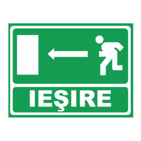 Sticker decorativ, indicator iesire stanga, autocolant, 148x210mm A5 ...