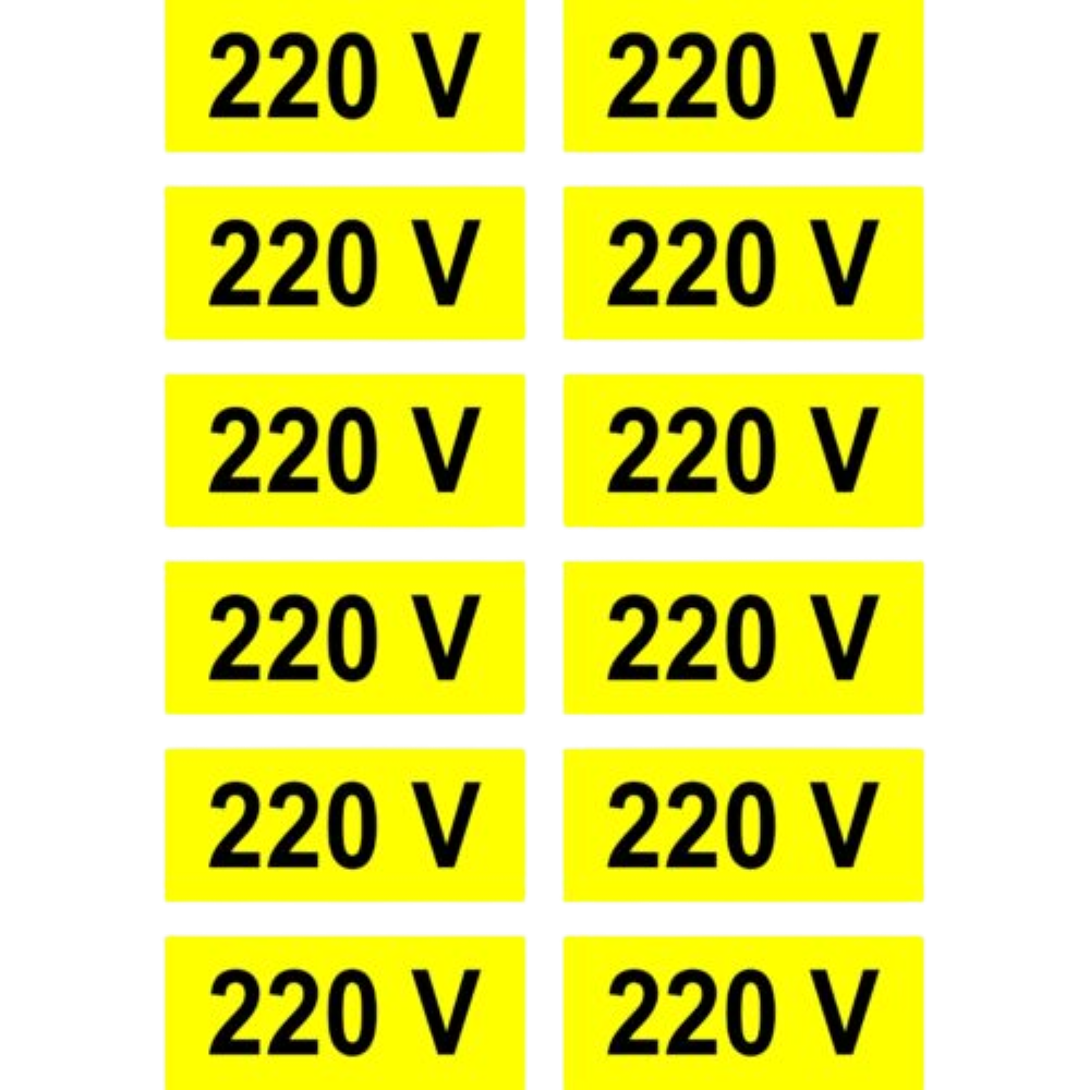Sticker decorativ, etichete 220V, autocolant, 841x1189mm A0 - eMAG.ro