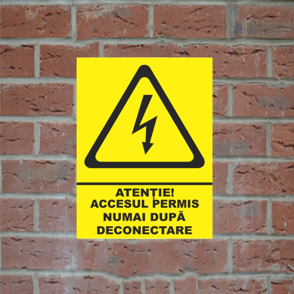 Sticker decorativ, indicator acces permis dupa deconectare, autocolant ...