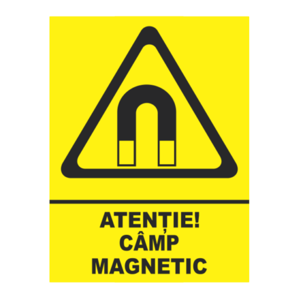 Sticker decorativ, indicator atentie camp magnetic, autocolant ...