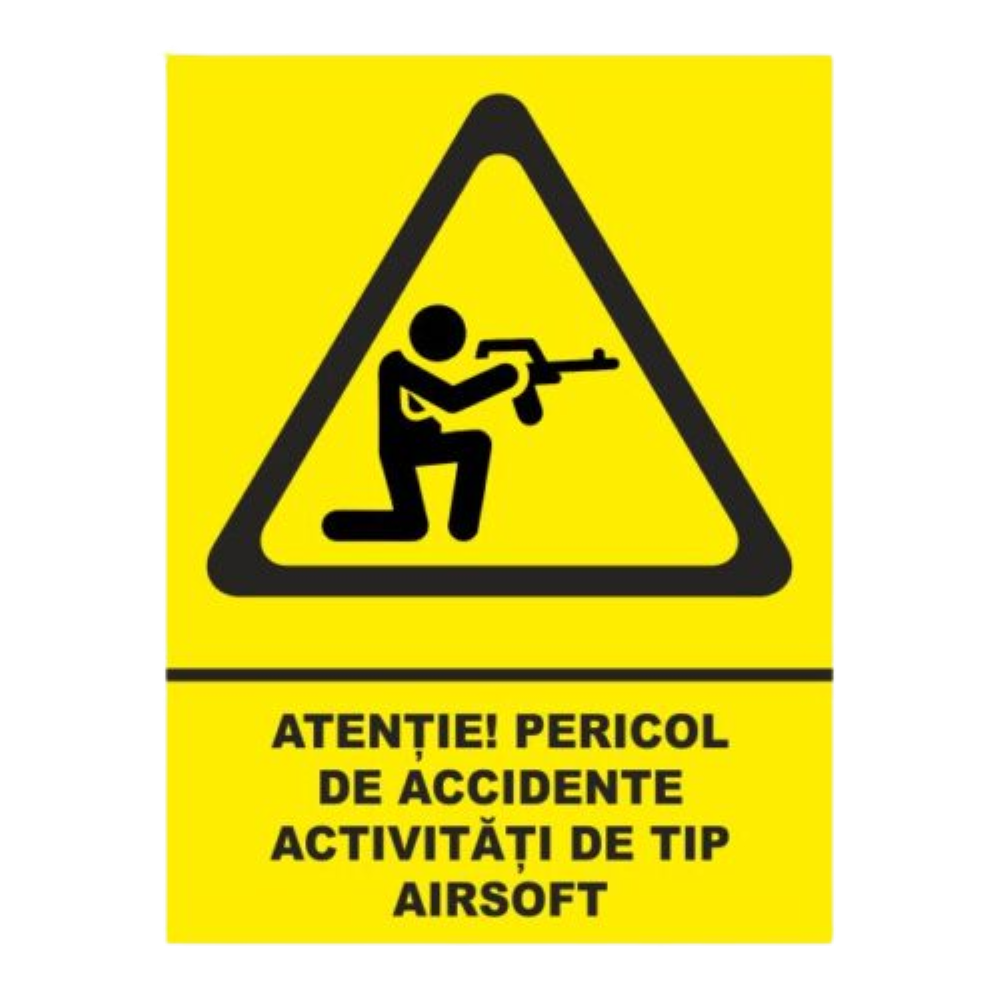 Sticker decorativ, Indicator atentie pericol de accidente activitati de ...