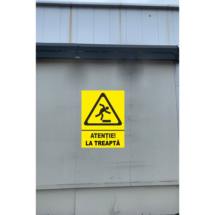 Sticker decorativ, indicator atentie la treapta, autocolant, 594x841mm ...