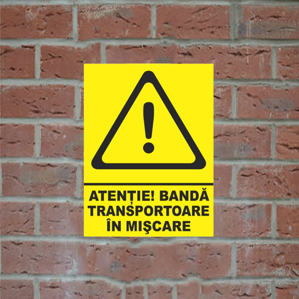 Sticker decorativ, indicator banda transportatoare in miscare ...