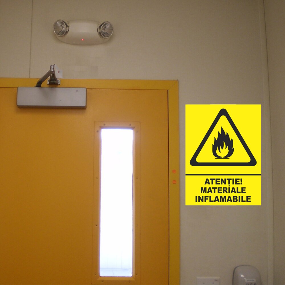 Sticker decorativ, indicator materiale inflamabile, autocolant ...