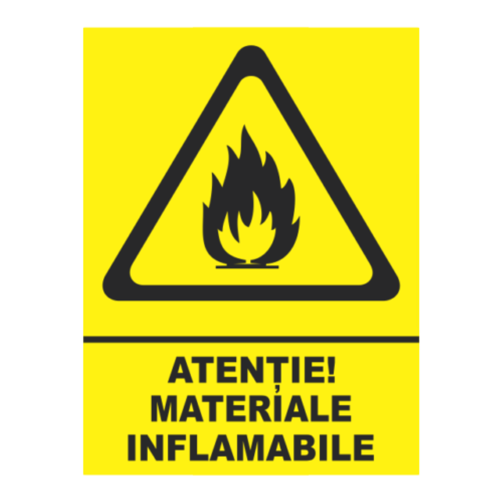 Sticker decorativ, indicator materiale inflamabile, autocolant ...