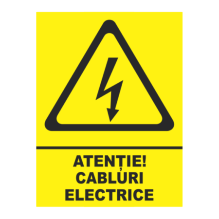 Sticker decorativ, indicator cabluri electrice, autocolant, 148x210mm ...