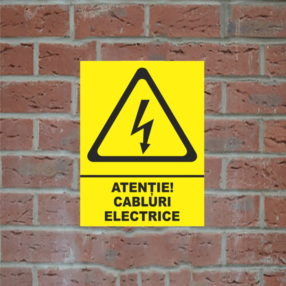 Sticker decorativ, indicator cabluri electrice, autocolant, 297x420mm ...