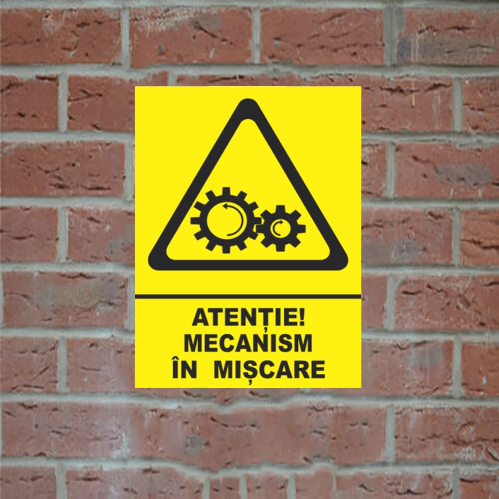 Sticker decorativ, indicator mecanism in miscare, autocolant, 420x594mm ...