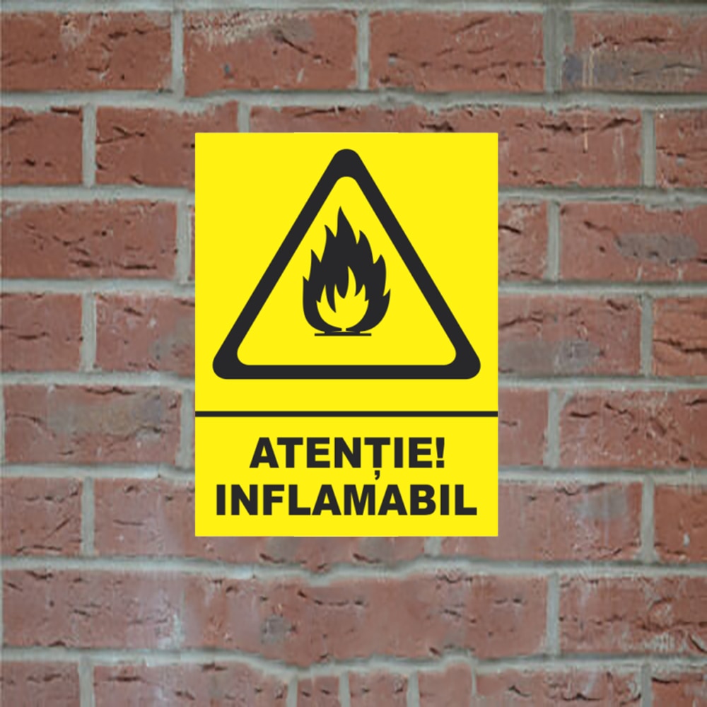 Sticker decorativ, indicator inflamabil, autocolant, 210x297mm A4 - eMAG.ro