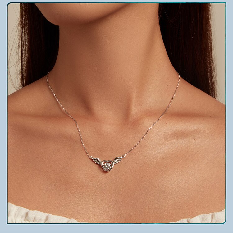 Colier argint inima de inger, BeSpecial, CZT0053 - eMAG.ro