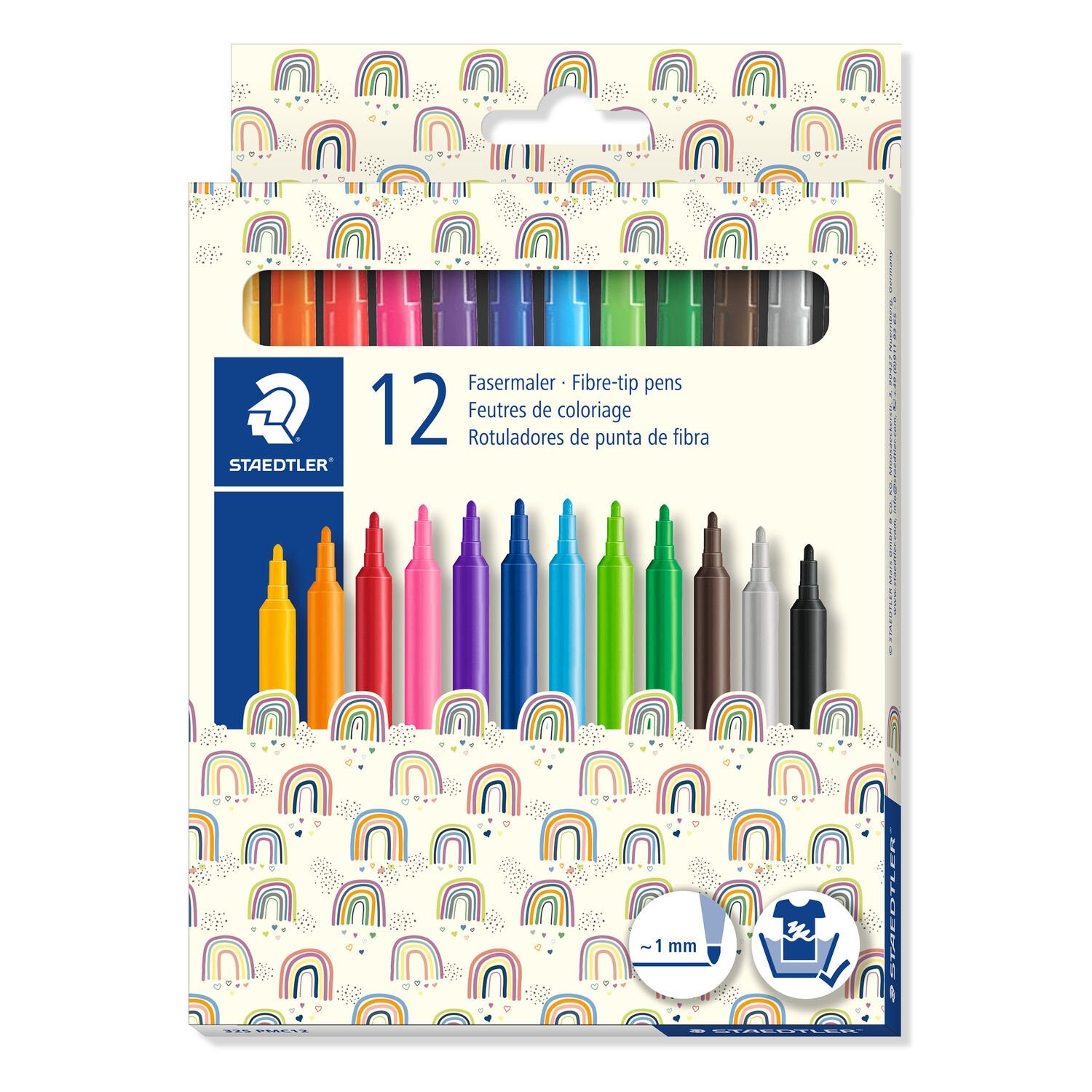 Set 12 carioci, Staedtler, 1 mm, Multicolor - eMAG.ro