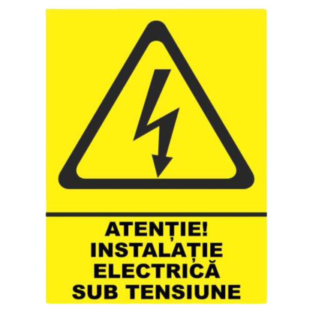 Sticker decorativ, indicator instalatie electrica sub tensiune ...