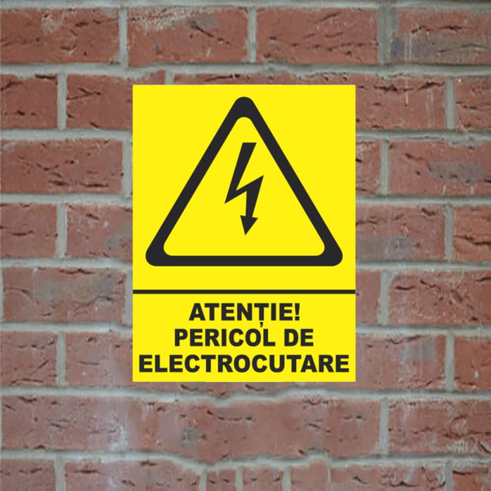 Sticker decorativ, indicator pericol de electrocutare, autocolant ...