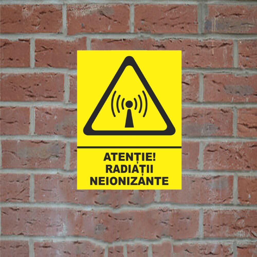 Sticker decorativ, indicator radiatii neionizante, autocolant ...